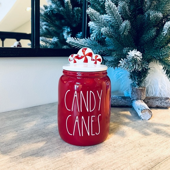 Rae Dunn | Holiday | Rae Dunn Candy Canes Topper Jar Canister Christmas ...